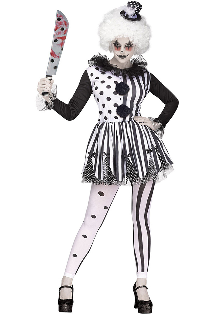 Wholesale Halloween black and white clown princess dress circus trainer ...