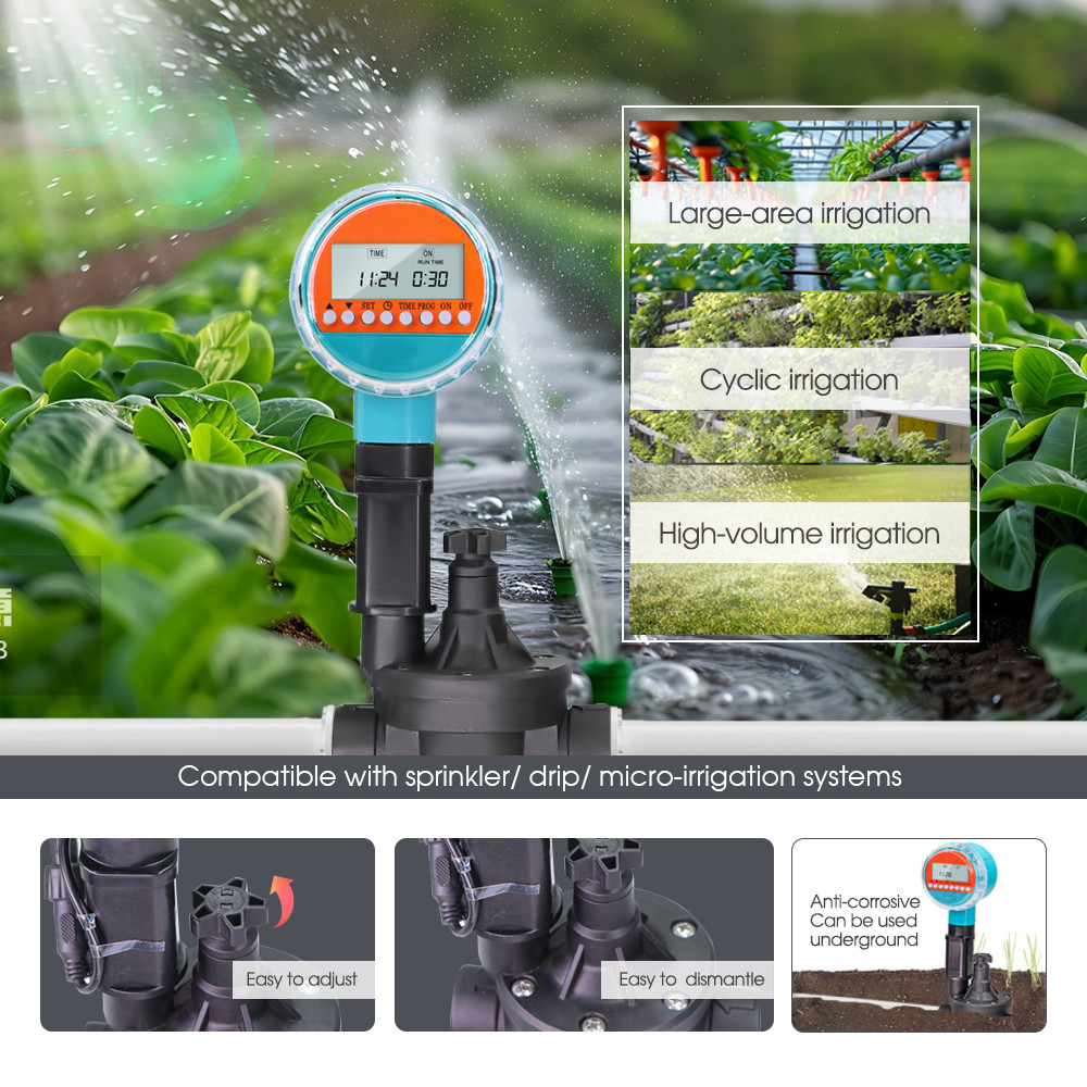 Smart Pulse Solenoid Valve Timer – 8-Program Waterproof Irrigation ...