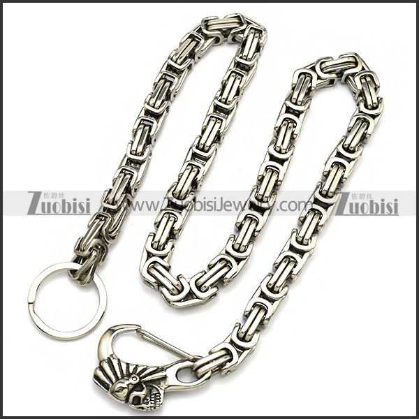 Custom Indian chief Clasp Metal Biker Byzantine Pants Chain for Men ...