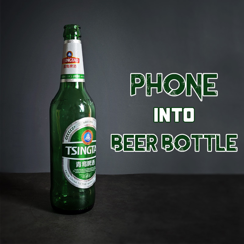Phone into Beer Bottle Magic Trick – Visual Penetration Illusion