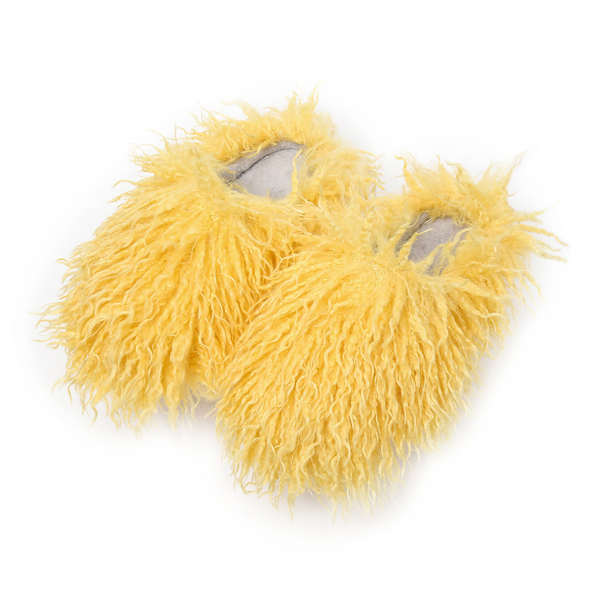 US$ 7.34 - SUPER WHOLESALE | Furry Lower Top Teddy Slides in Yellow ...