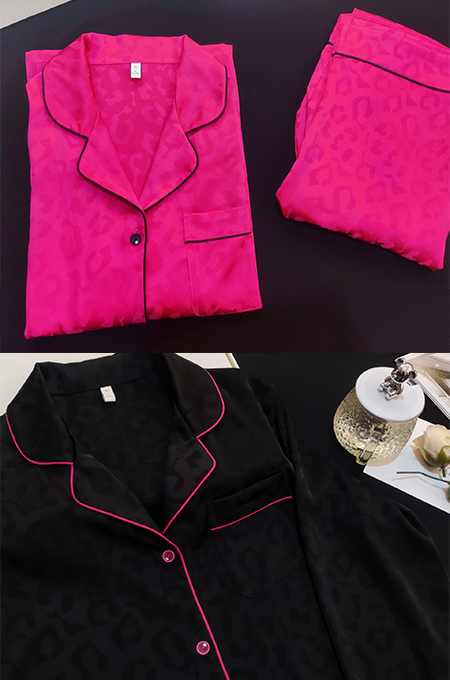 US$ 13.20 - SUPER WHOLESALE | Women's Silk Material Long Sleeve Pajama ...