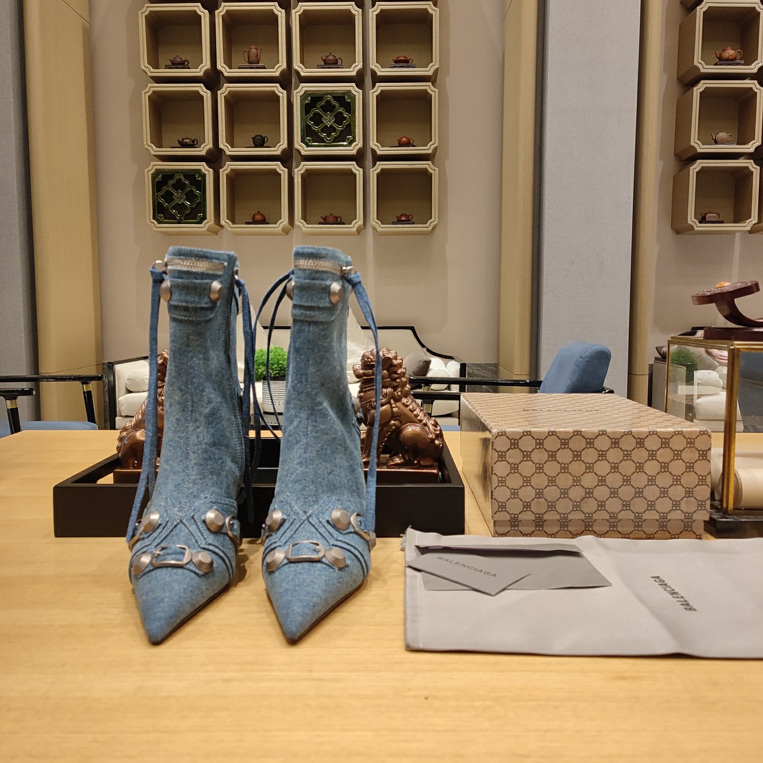 US$ 100.00 - SUPER WHOLESALE | Women's LE cagloe Boots in Denim Blue ...