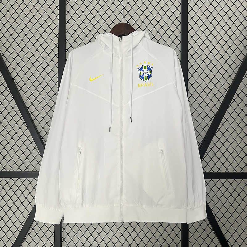 2024 Brazil White Windbreaker