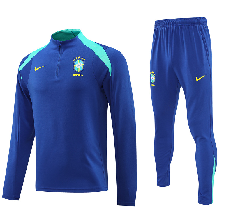 2024/25 Brazil Light Blue Sweater Tracksuit