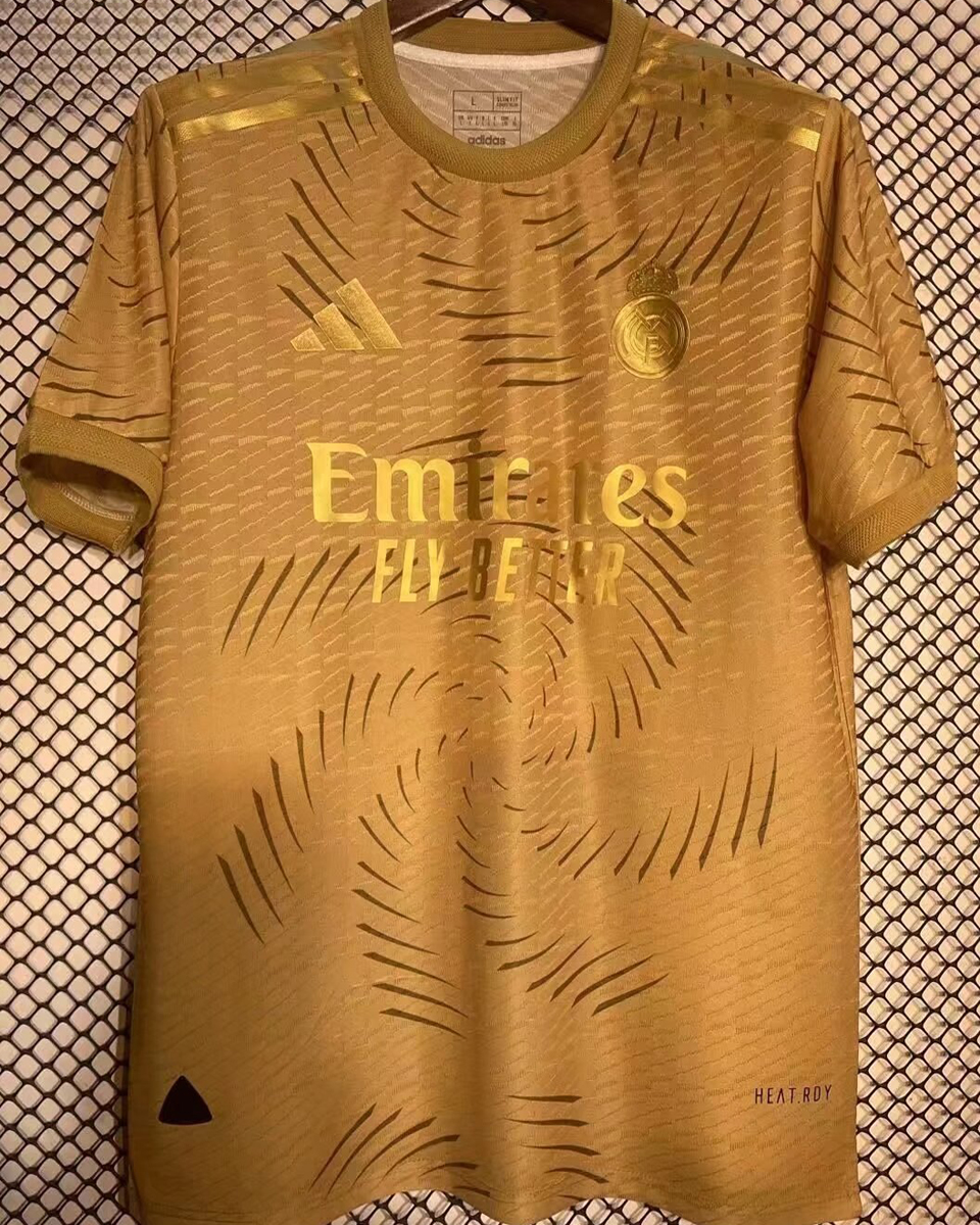 2025 RM Special Edition Gold Fans Soccer Jersey
