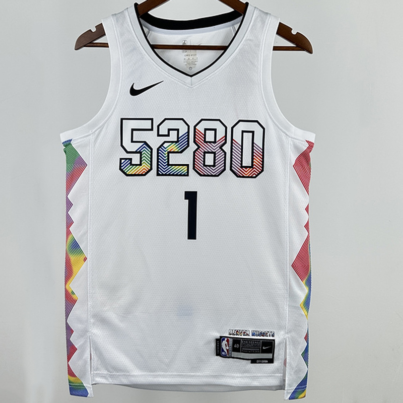 2025 Nuggets PORTER JR. #1 White City Edition NBA Jersey
