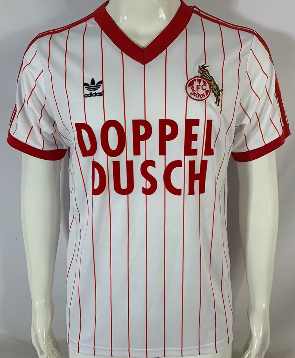 1982/1983 1. FC Köln Home White Retro Soccer Jersey