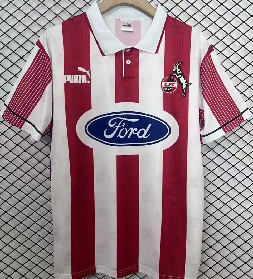 1995/1996 1. FC Köln Home Retro Soccer Jersey