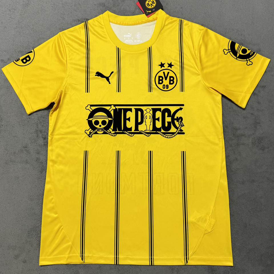 2025/26 BVB x ONE PIECE Yellow Fans Soccer Jersey