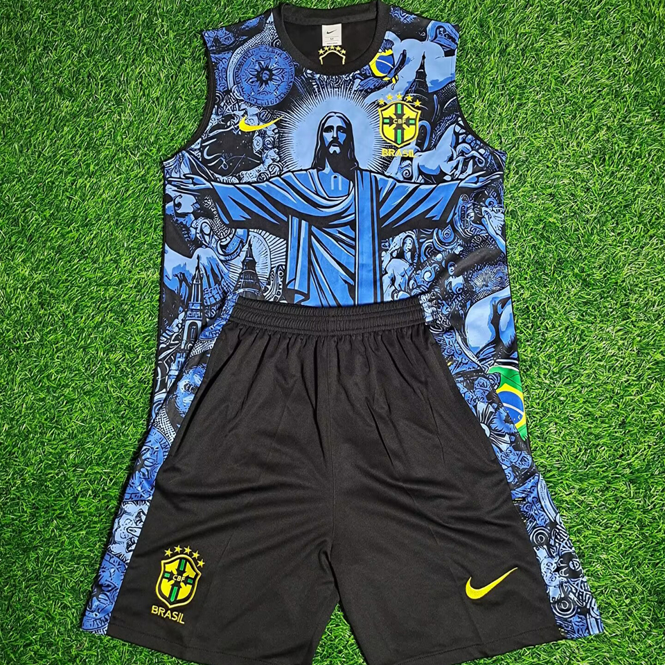 2025 Brazil Vest Training Kids Jersey
