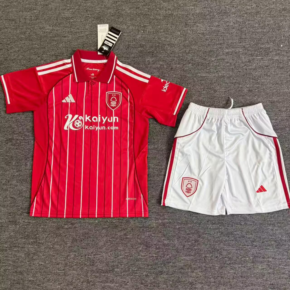2025/26 Nottingham Forest Home Red Kids Soccer Jersey