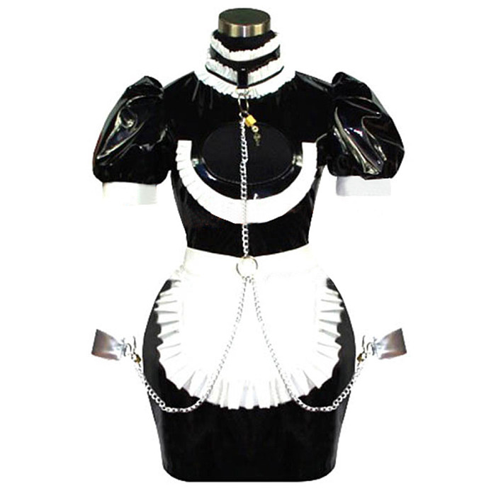 Lockable Heavy PVC Bondage Sissy Maid Dress with Chains – Fetish ...