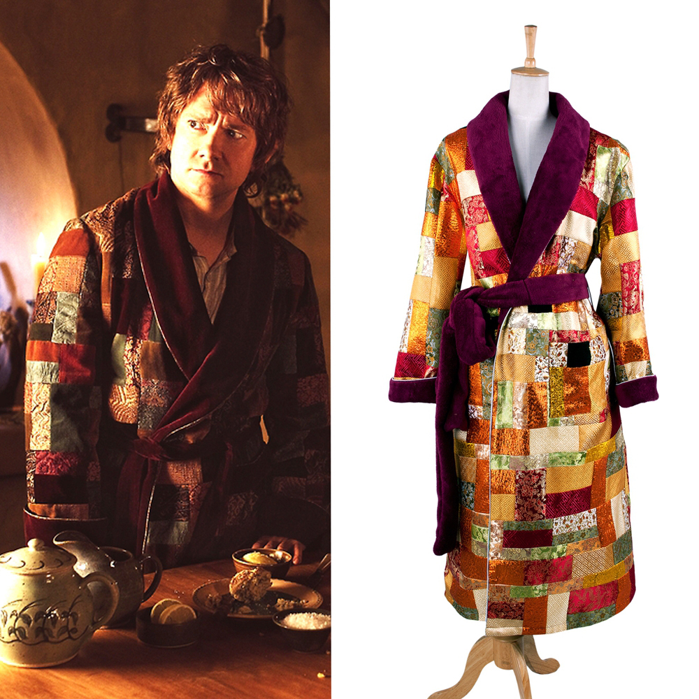 The Hobbit Desolation of Smaug Bilbo Night Robe – Brocade Cosplay Costume