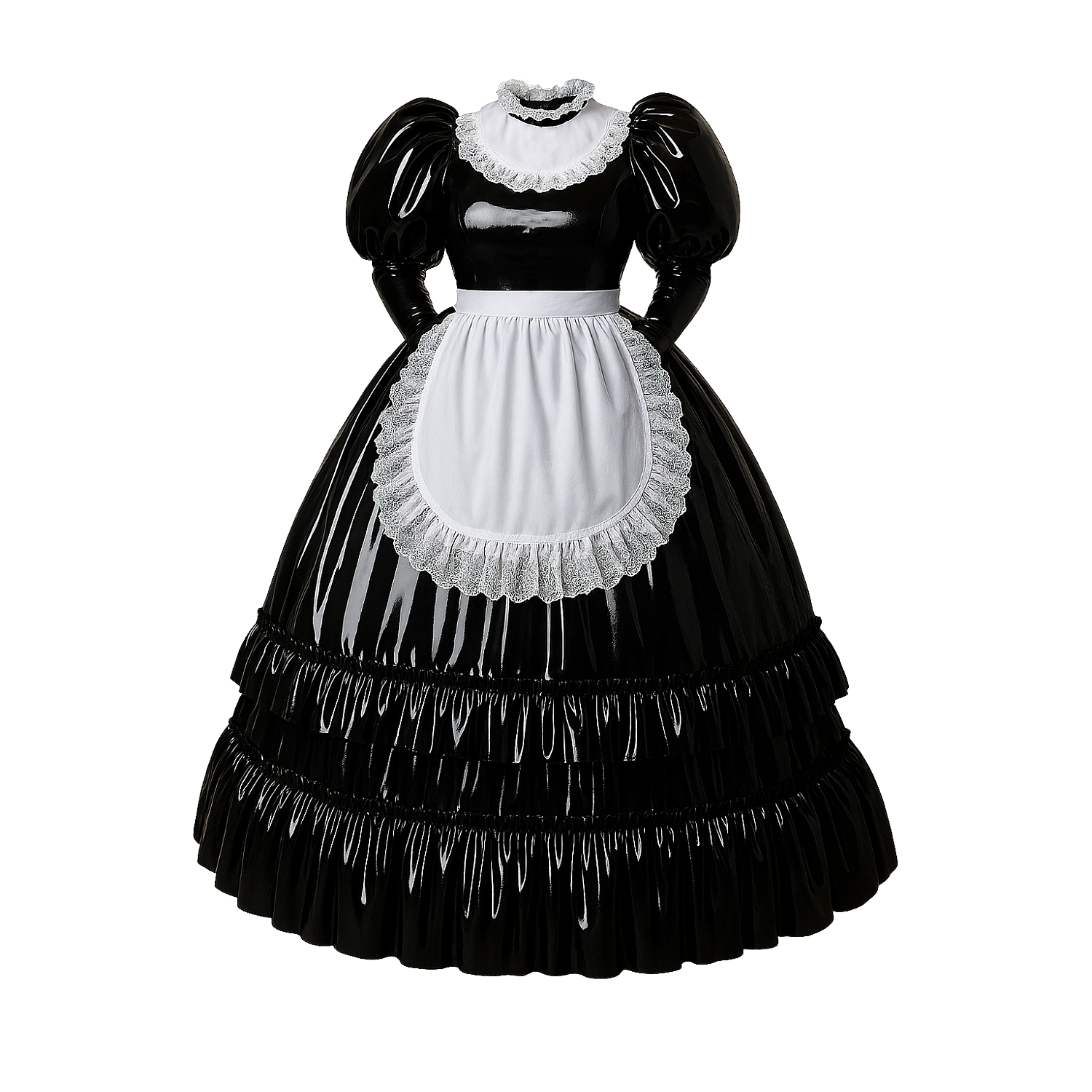 US$ 134.10 - Fondcosplay Lockable Sissy Maid Crossdressing Black Thin ...