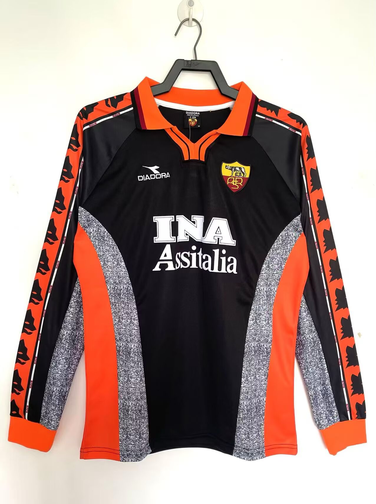 US$ 14.00 - Retro Roma Third Away Long 1:1 Quality Soccer Jersey 1998 ...