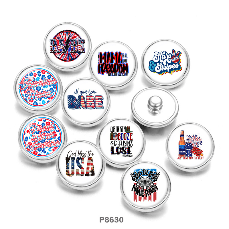 Painted metal 20mm snap buttons USA