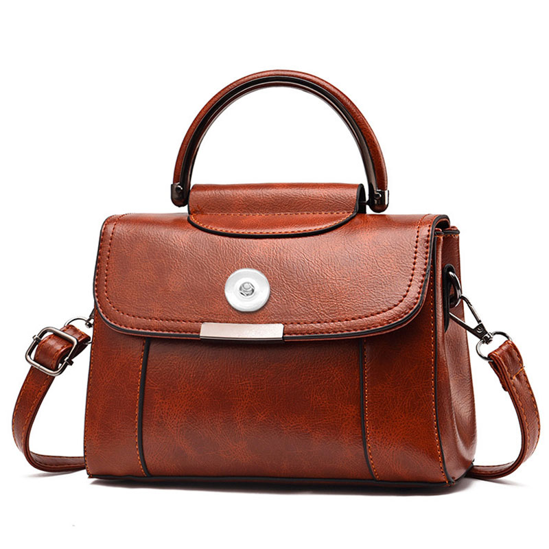 Vintage Handheld Bag One shoulder messenger bag suitable for 18MM snap ...