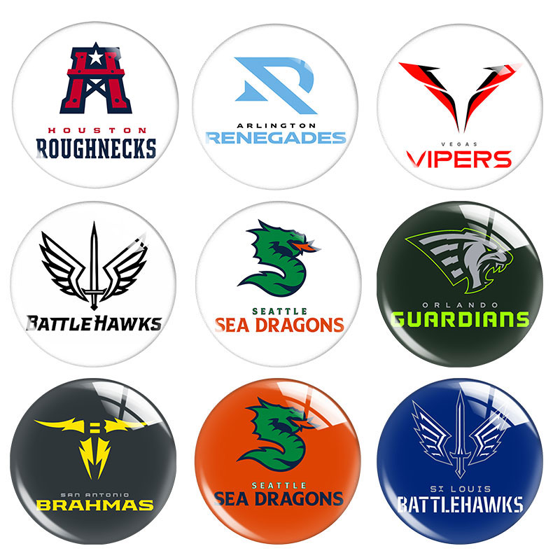20MM Team Sports Print Painted metal snap button charms