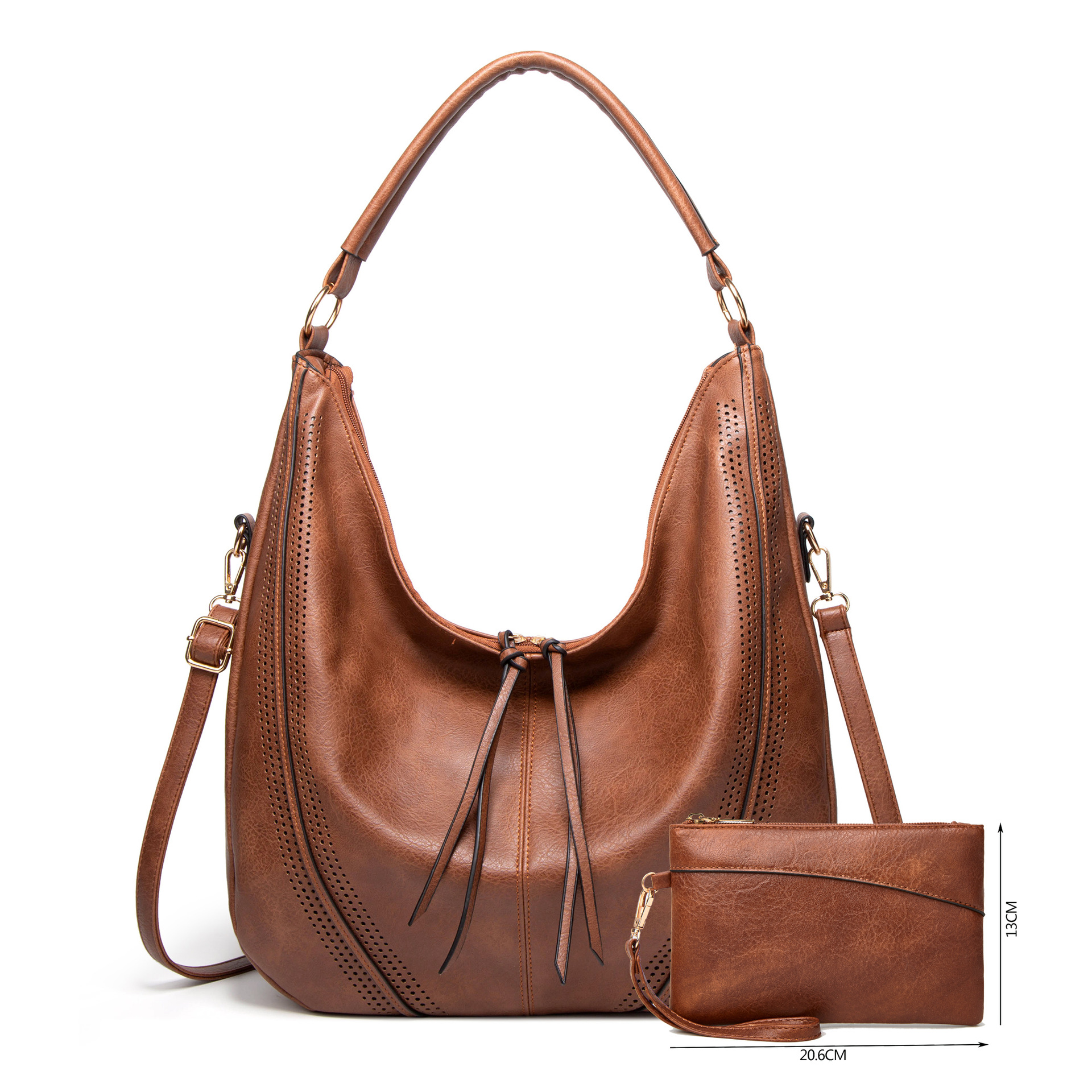 Wholesale women's bag, tassel hollow shoulder bag, large bag