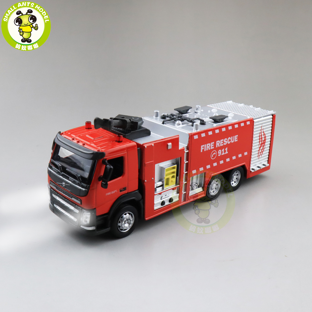 1/50 Volvo Fire Truck High Pressure water Diecast Metal Car Model Toys ...