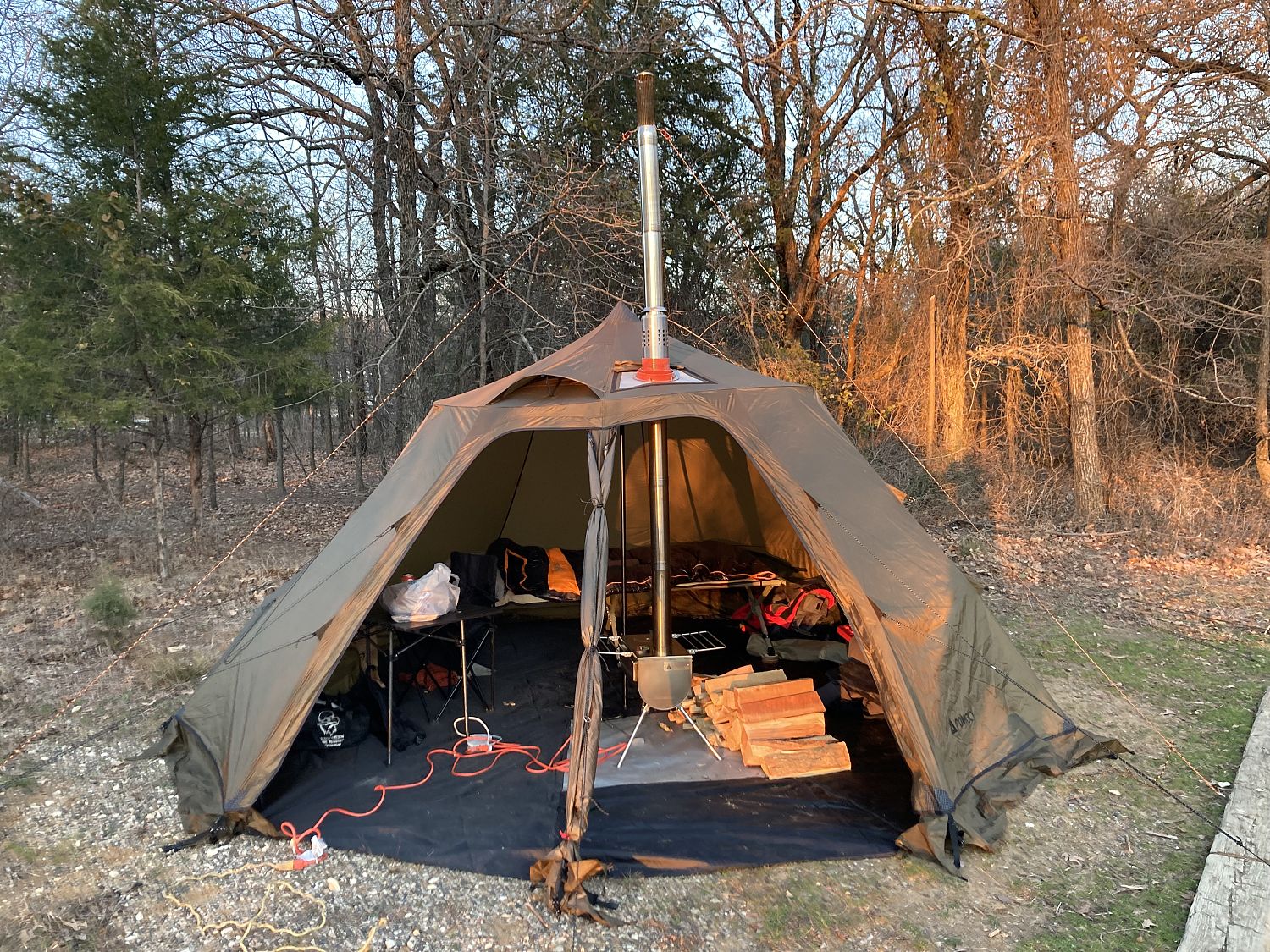 Circle Tent for Camping | POMOLY Circle 6 Hot Tent Bell Tent with Stove ...
