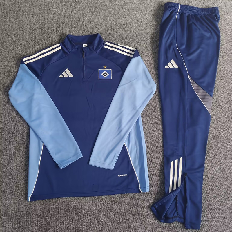 US$ 38.00 - 25-26 Hamburg SV Royal blue Half Pull Tracksuit (Pants Have ...