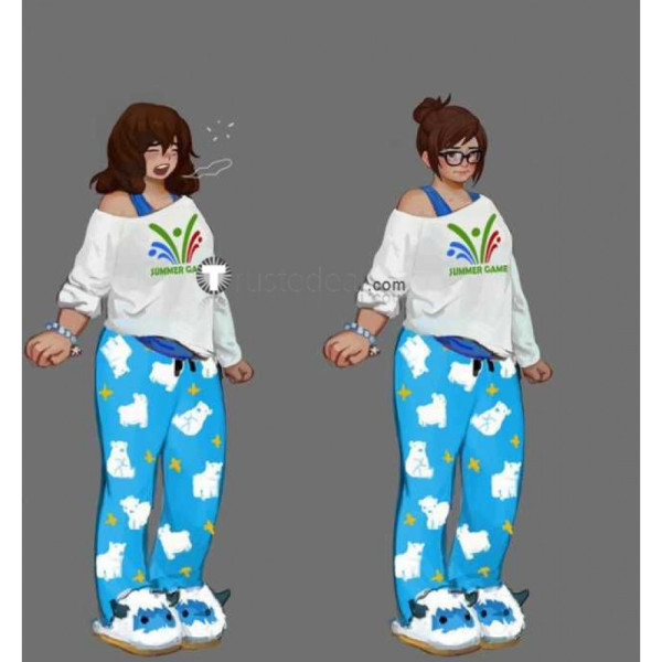 Overwatch Mei Pajamei Pajamas Cosplay Costume