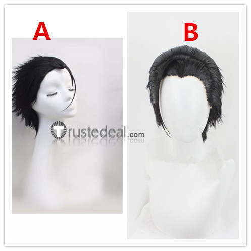 Fullmetal Alchemist Maes Hughes Styled Black Cosplay Wigs