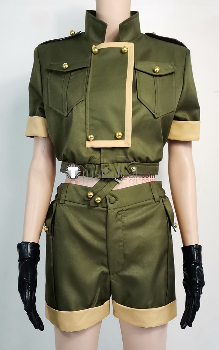 The King of Fighters Leona Heidern Green Cosplay Costume