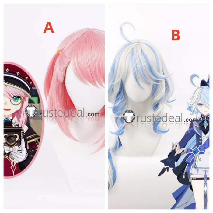 Genshin Impact Charlotte Furina Focalors Cosplay Wig