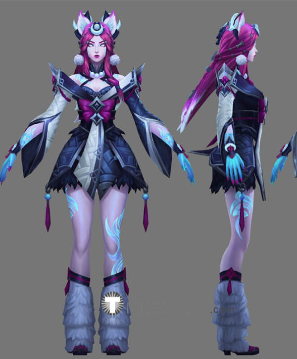 League of Legends LOL Popstar Spirit Blossom Snow Moon Ahri Cosplay ...