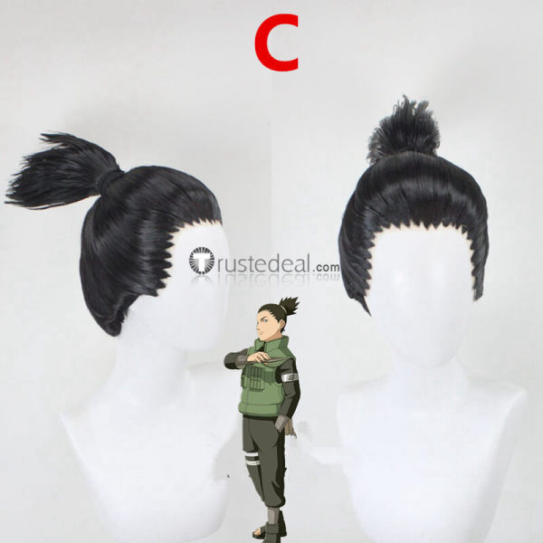 Naruto Shikamaru Temari Nara Black Blonde Styled Cosplay Wig