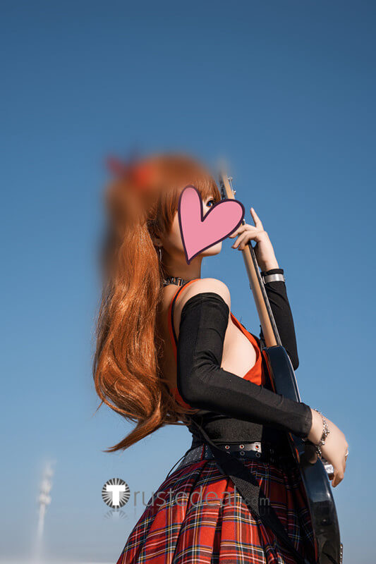 Neon Genesis Evangelion Asuka Langley Soryu Gothic Cosplay Costume