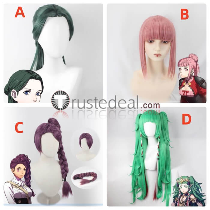 Fire Emblem Three Houses Sothis Linhardt Petra Hilda Pink Green Styled ...