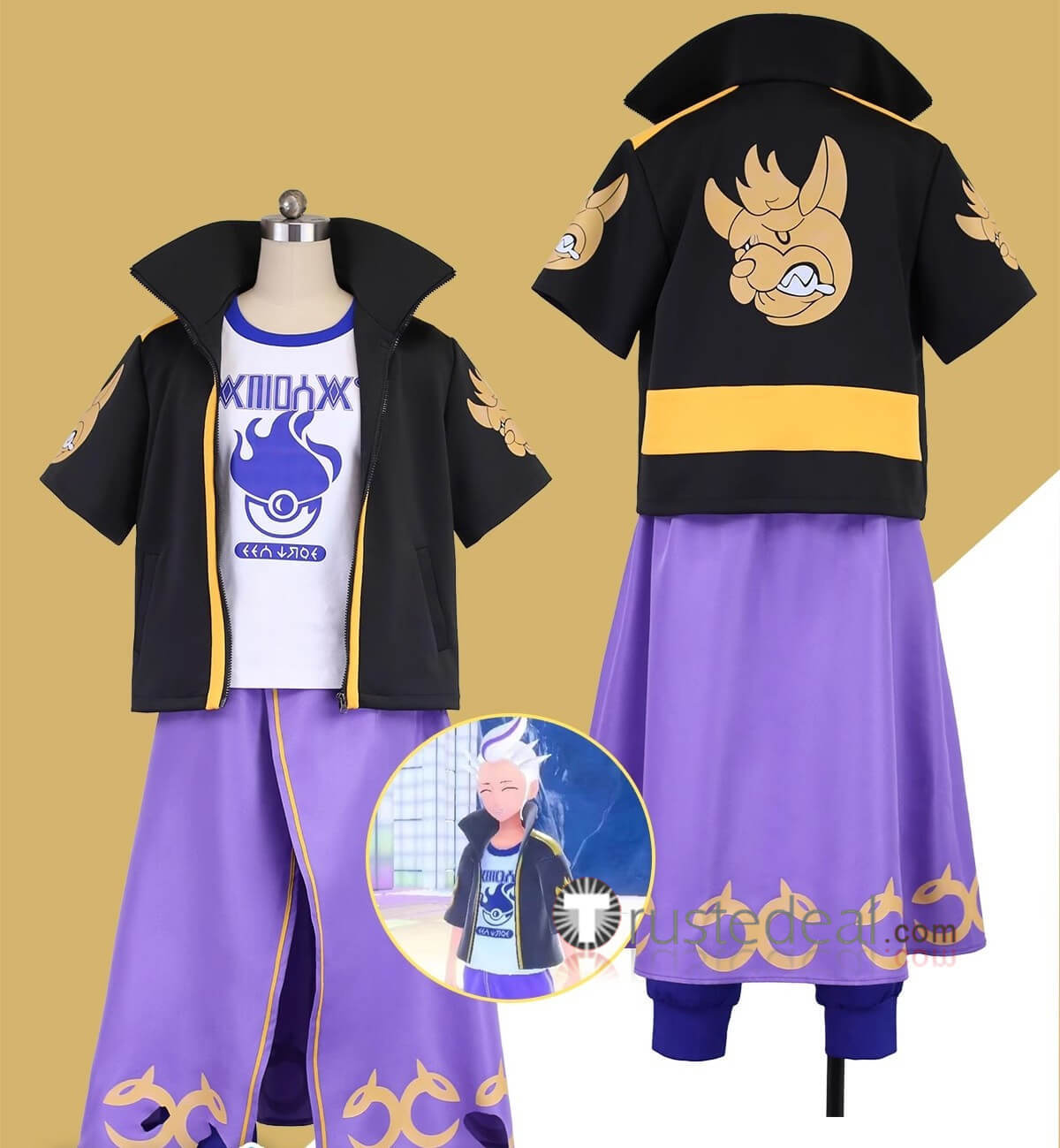 Pokemon Scarlet and Violet Drayton Kakitsubata Shirt Cosplay Costume