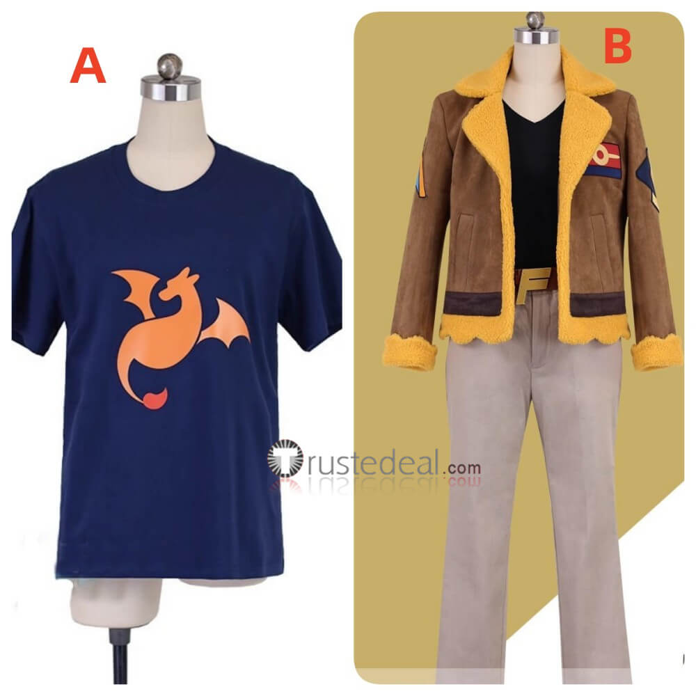 Pokemon Horizons The Series Professor Friede Shirt Coat Cosplay Costume