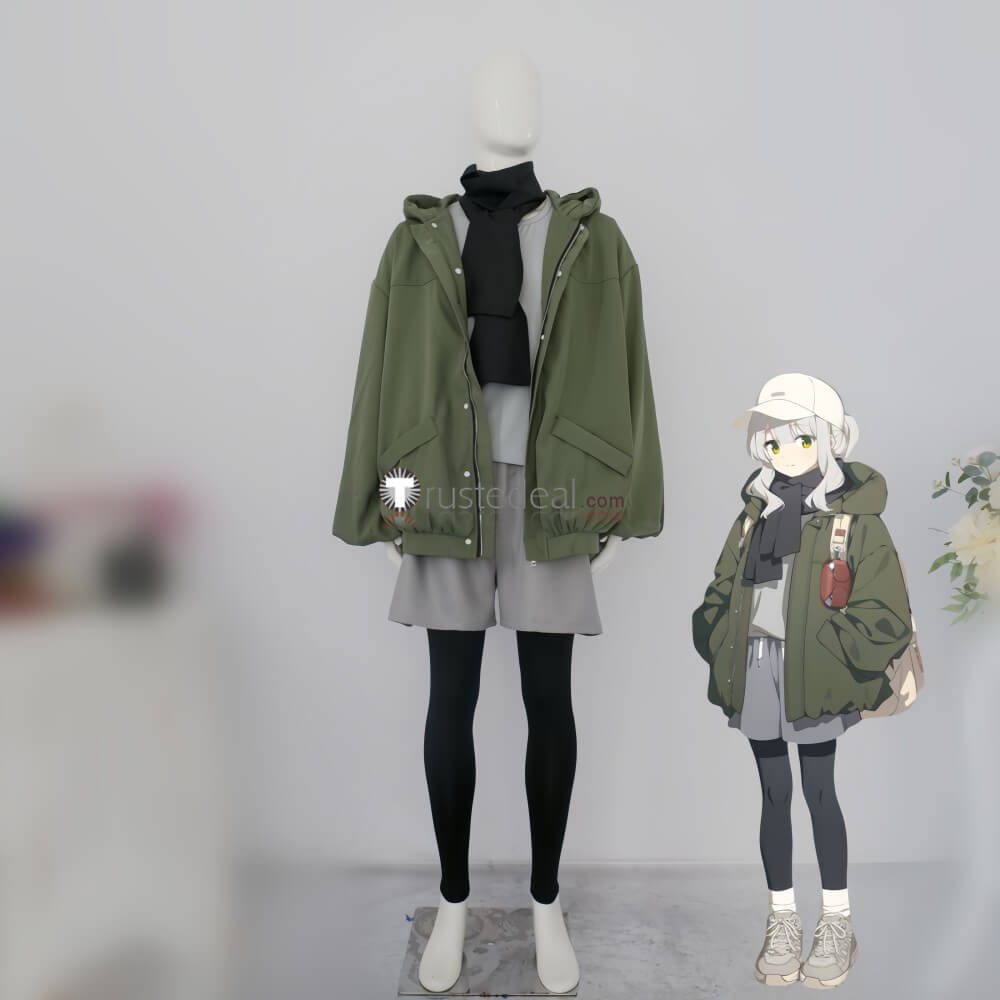Blue Archive Veritas Omagari Hare Green Camp Version Cosplay Costume