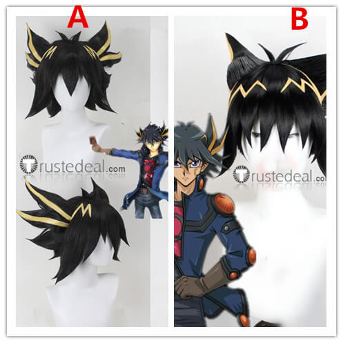Yu Gi Oh 5DS Yusei Fudo Black Styled Cosplay Wig