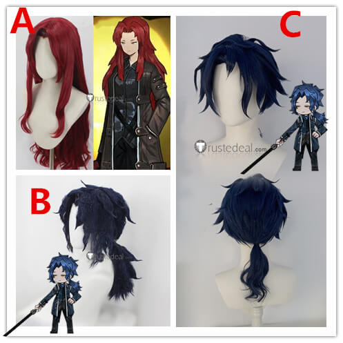 Library Of Ruina Gebura Kali Chesed Yan Vismok Blue Red Styled Cosplay Wigs