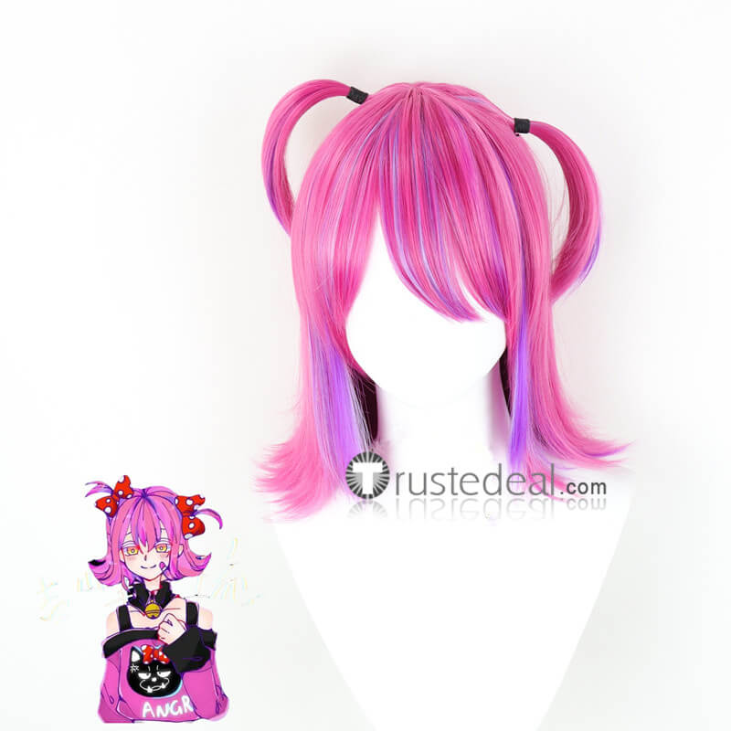 Zetsubou Prison Rui Yoshimine Styled Pink Purple Cosplay Wig