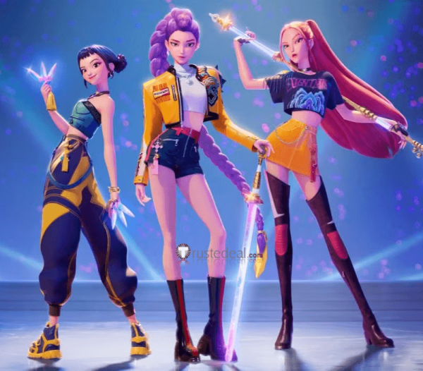 KPop Demon Hunters Film Rumi Mira Zoey Blue Black Pink Purple Styled ...