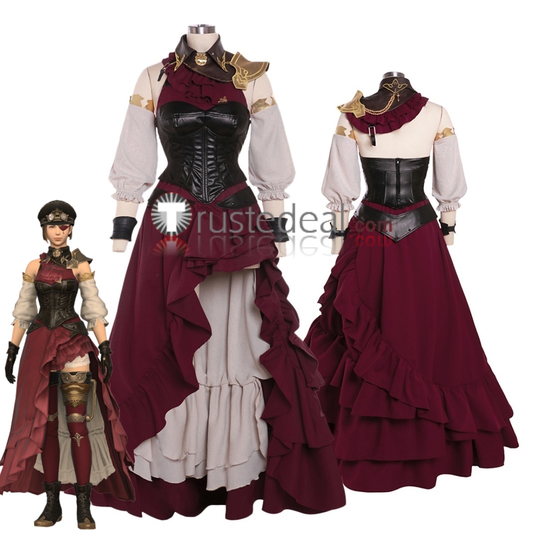 Final Fantasy XIV FF14 FFXIV Neo-Ishgardian Maiming Set Female Red ...