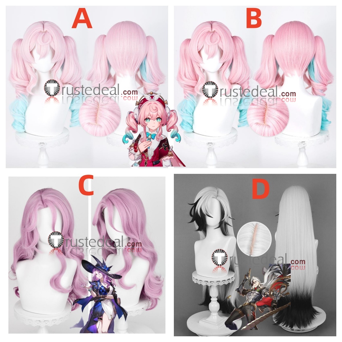 Honkai Star Rail HSR Hyacine Jade Boothill Pink Blue Black Silver ...