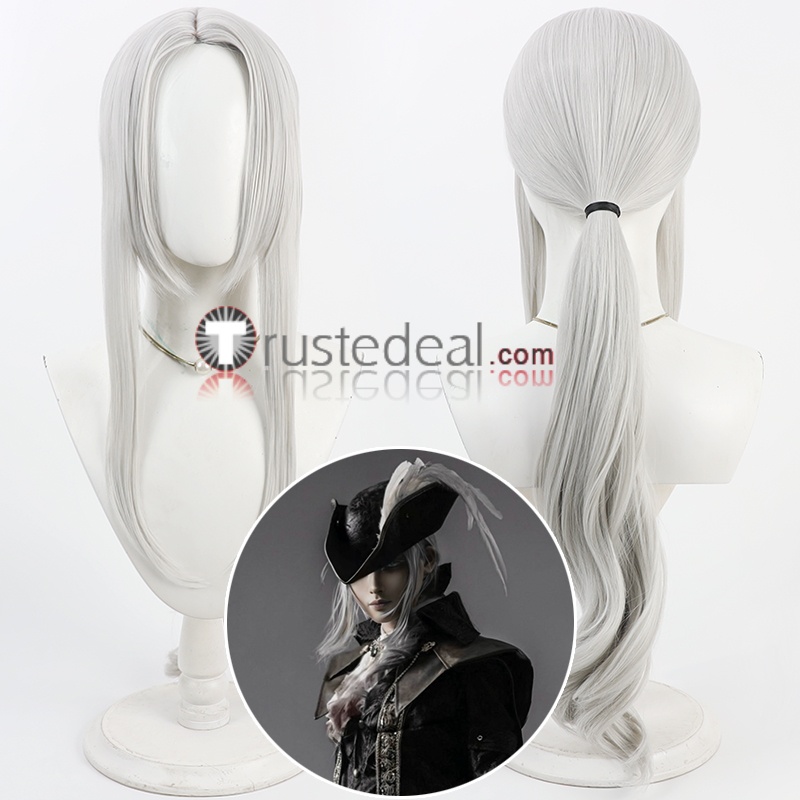 Bloodborne Lady Maria Grey Ponytail Cosplay Wig