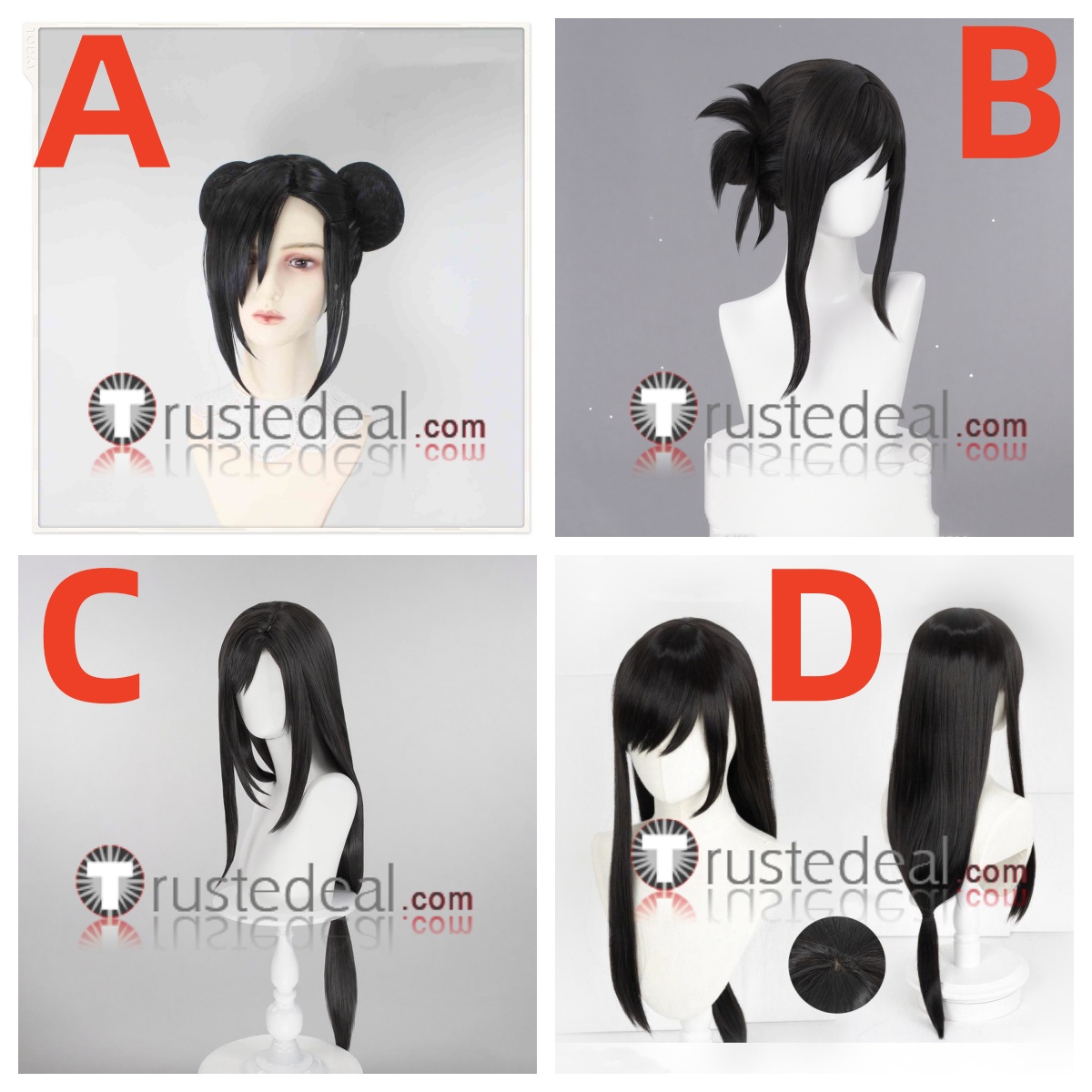 Final Fantasy VII Tifa Lockhart Black Cosplay Wigs