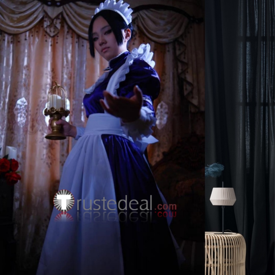 The House in Fata Morgana Giselle Maid Purple Cosplay Costume