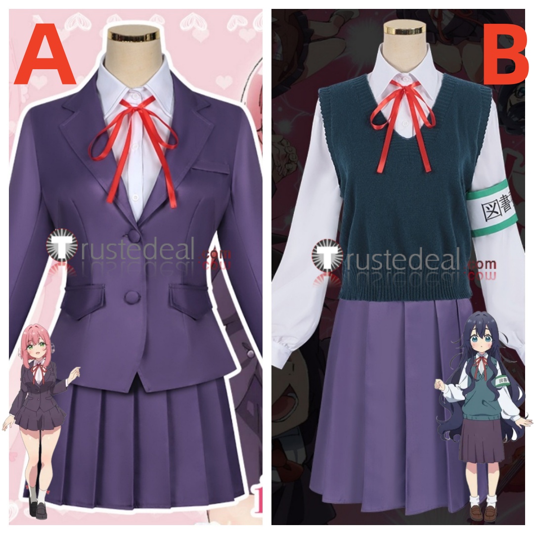 100 Kanojo Hakari Hanazono Shizuka Yoshimoto School Uniform Purple ...
