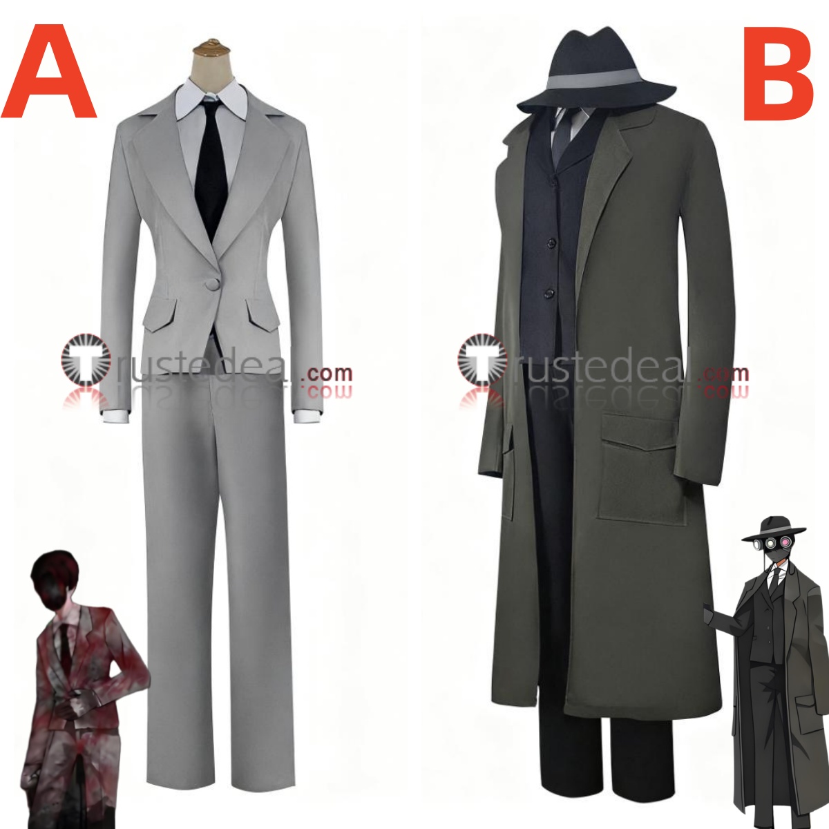 Library Of Ruina Roland Operator of Gaze Office Alloc Grey Suit Cosplay ...