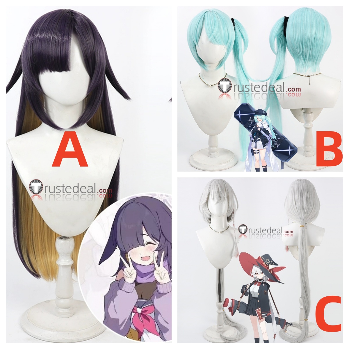 Blue Archive ‌Ono Tsukuyo Tsuchinaga Hiyori Shirao Eri Purple Blue ...